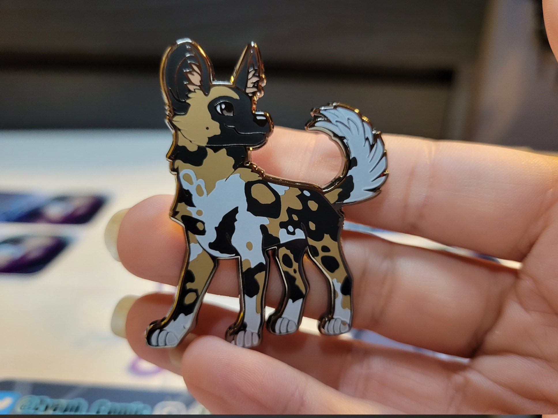 Painted Dog Enamel Pin - Etsy