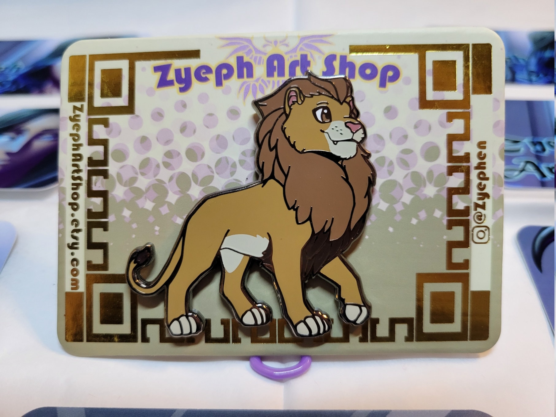 African Lion Enamel Pin - Etsy