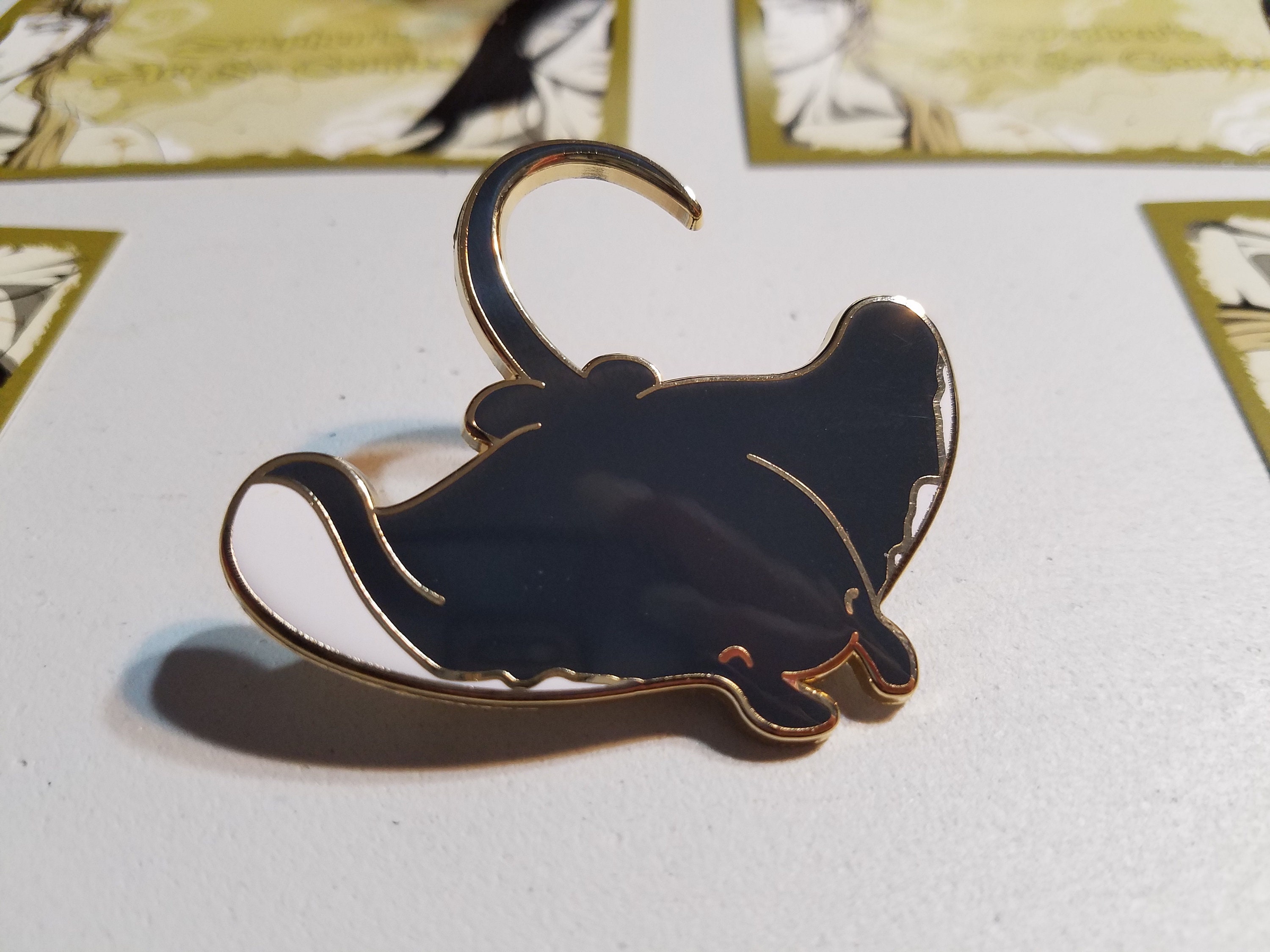 Manta Ray Enamel Pin - Etsy