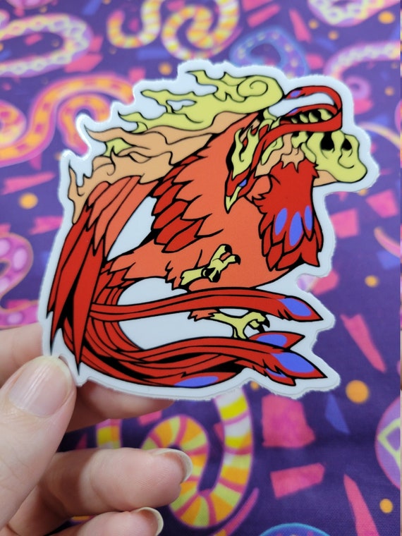 Red Phoenix Sticker | Etsy