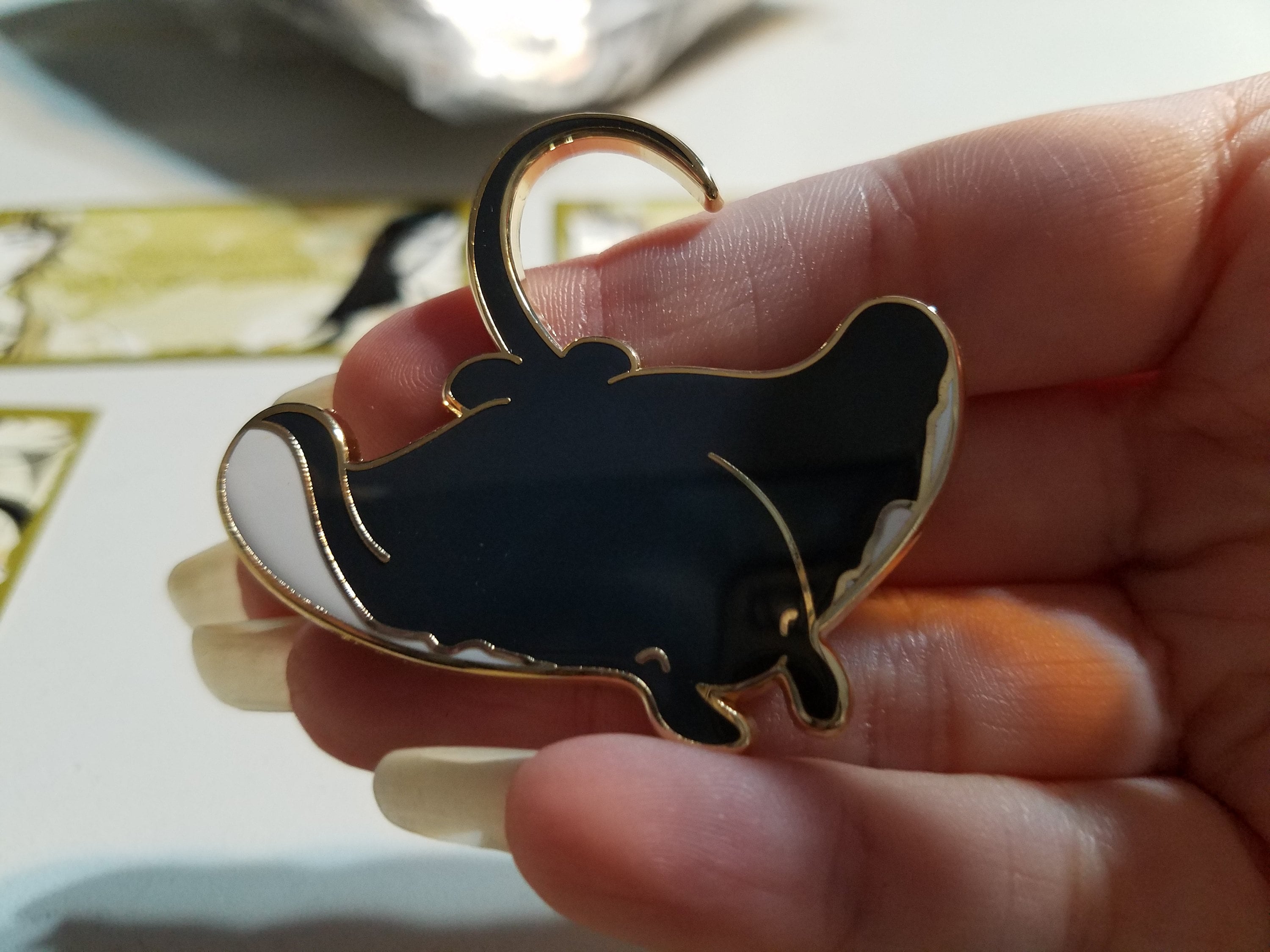 Manta Ray Enamel Pin - Etsy