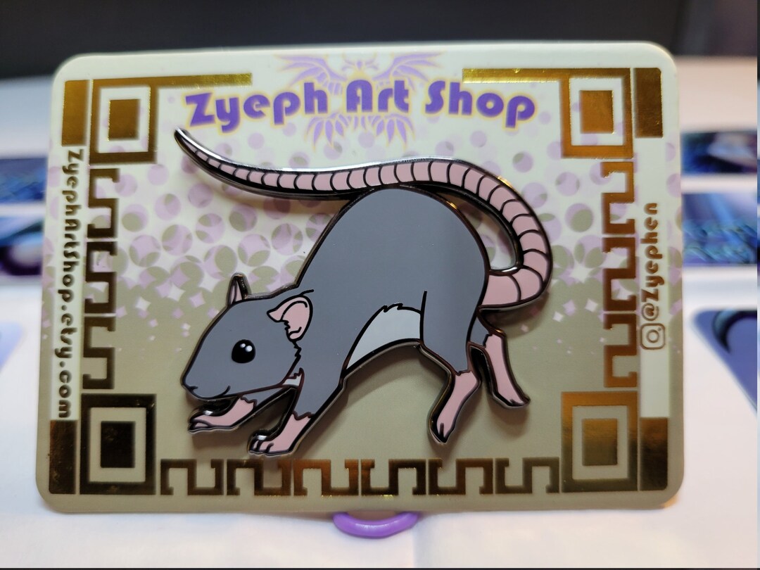 Rat Enamel Pin - Etsy