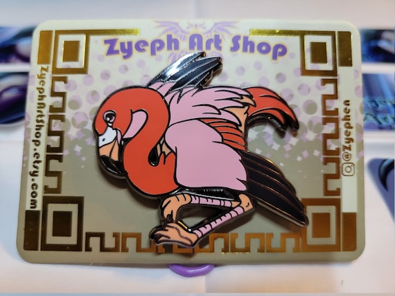 Pink Flamingo Enamel Pin - Etsy
