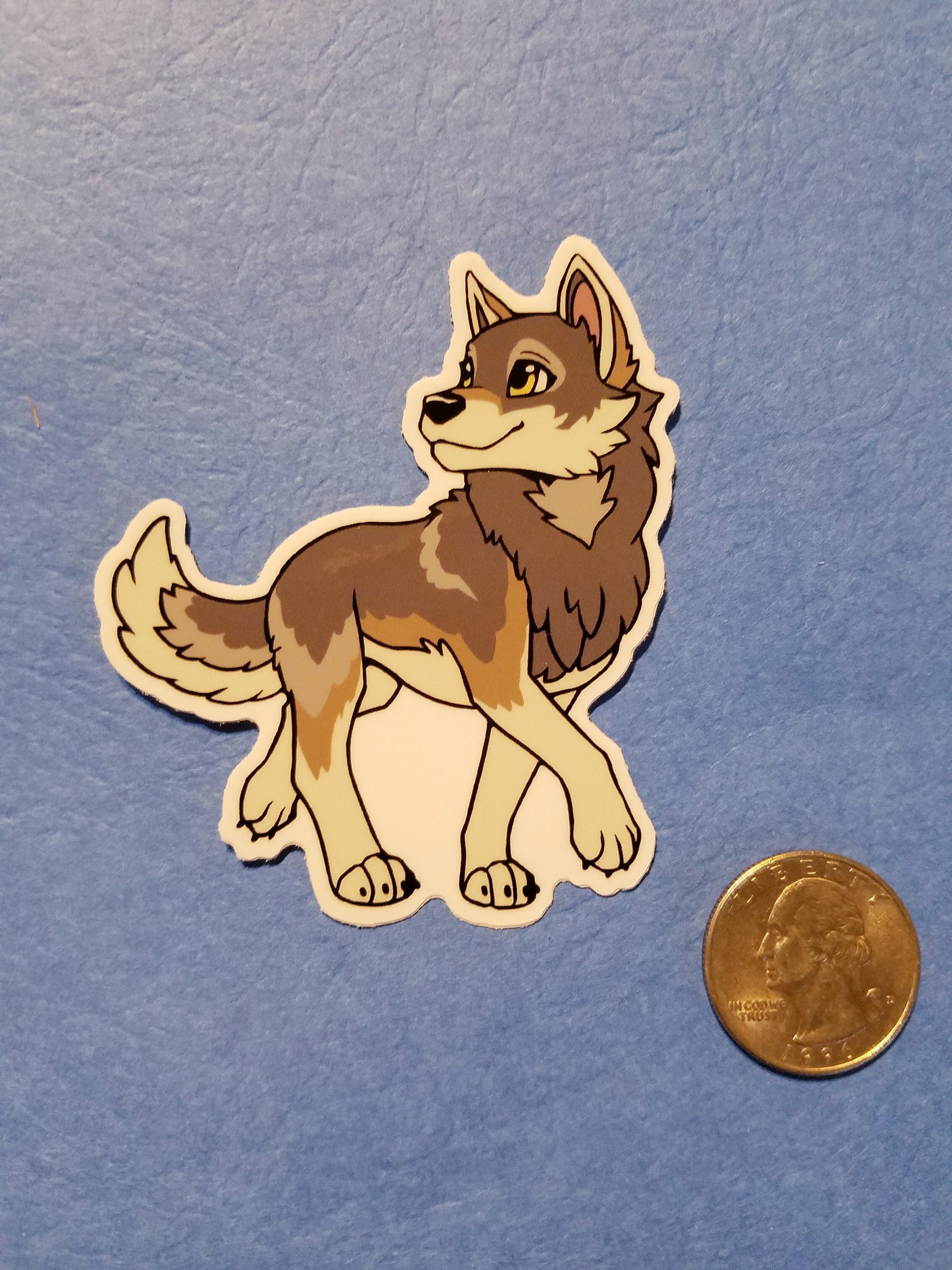 Gray Wolf Sticker | Etsy