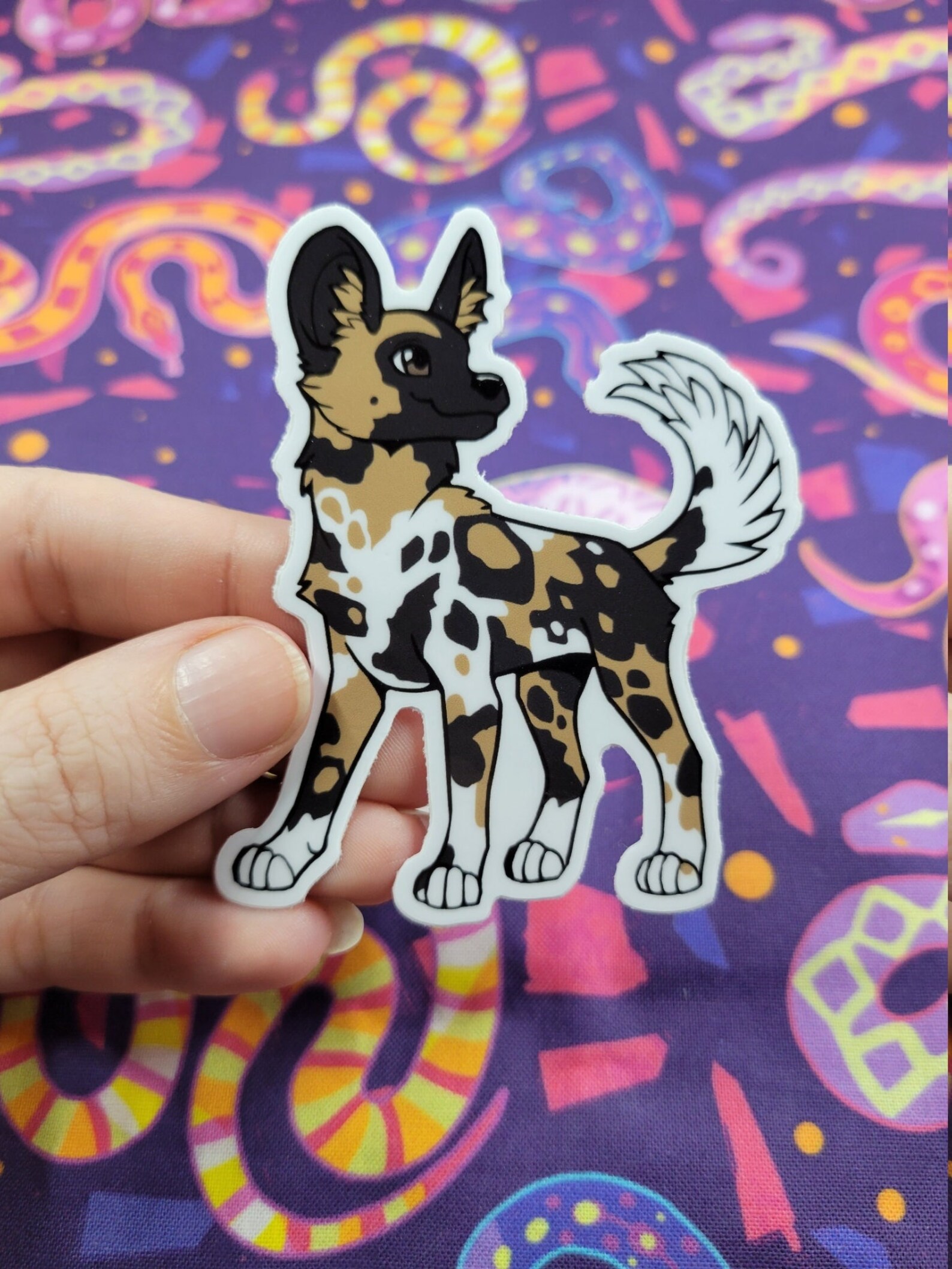 African Wild Dog Sticker - Etsy