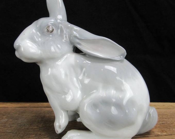 Vintage White Porcelain Rabbit - Etsy