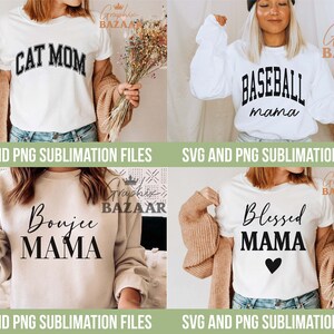 Mega Mom SVG Bundle 25 Designs Big Mothers Day Sublimation Pack Mom PNG ...