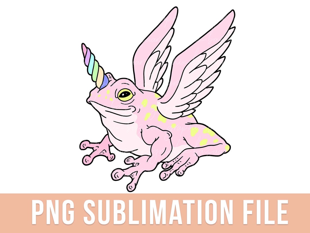 Pink Unicorn Frog PNG Funny Frog Sublimation File Frog Mama PNG Funny ...