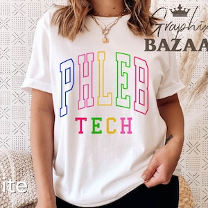 PHLEB Tech PNG Phlebotomy Technician Sublimation Design Multi Colored Lab Tech Shirt Design ...