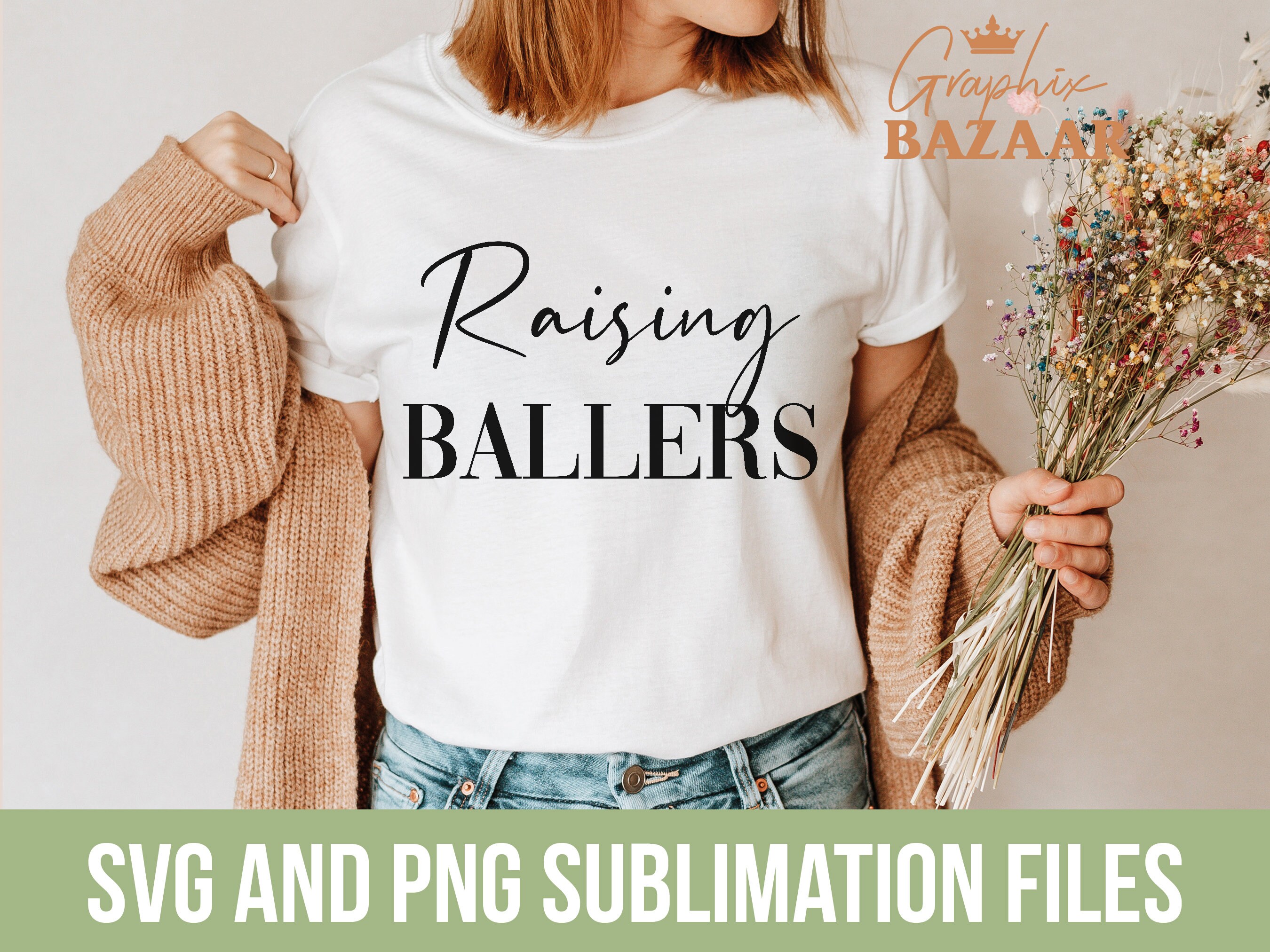 Raising Ballers SVG Football Mom Sublimation Design Basketball - Etsy