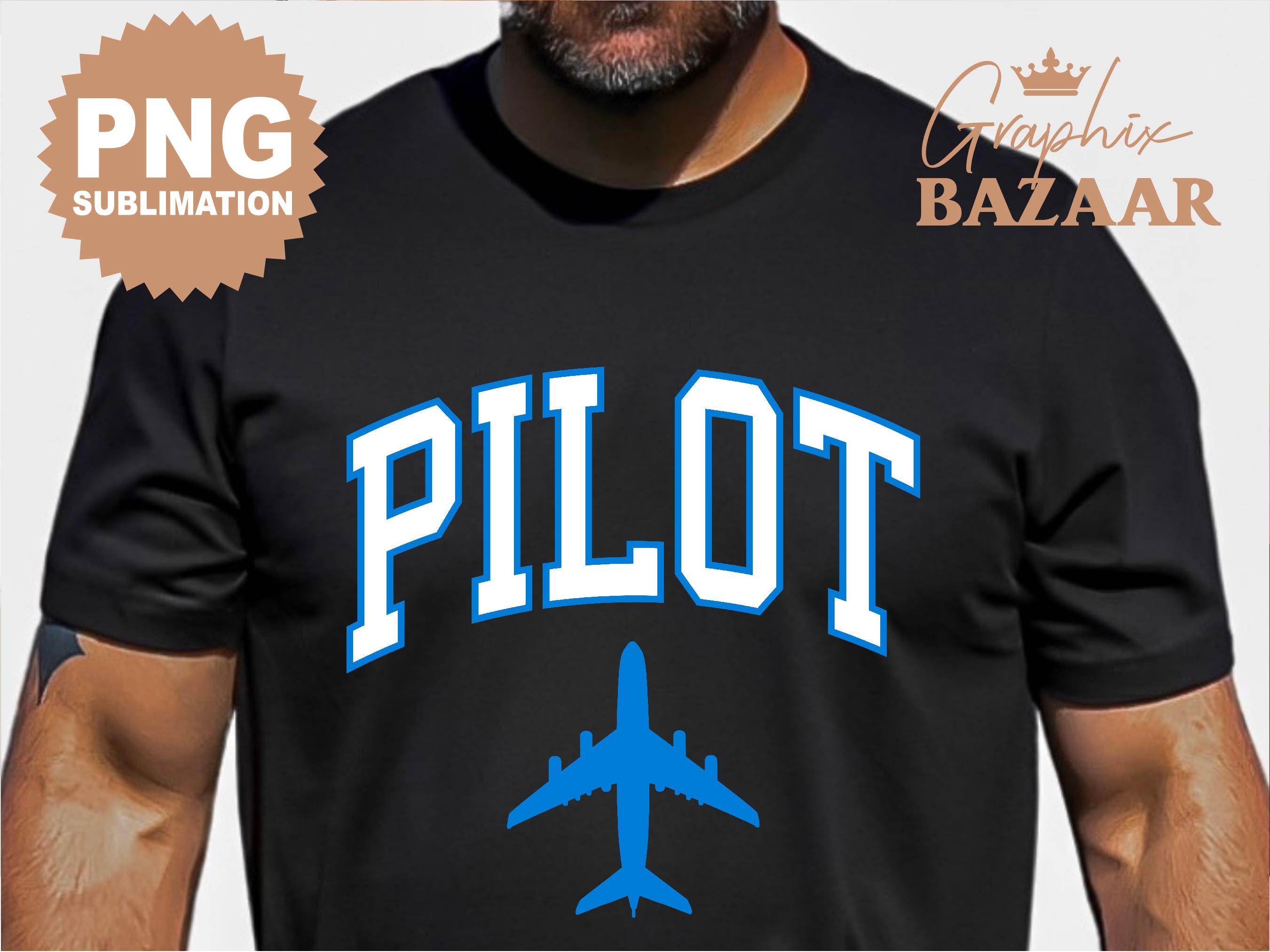 Pilot and Co-pilot PNG Matching Father & Son Pilot Sublimation Preppy ...