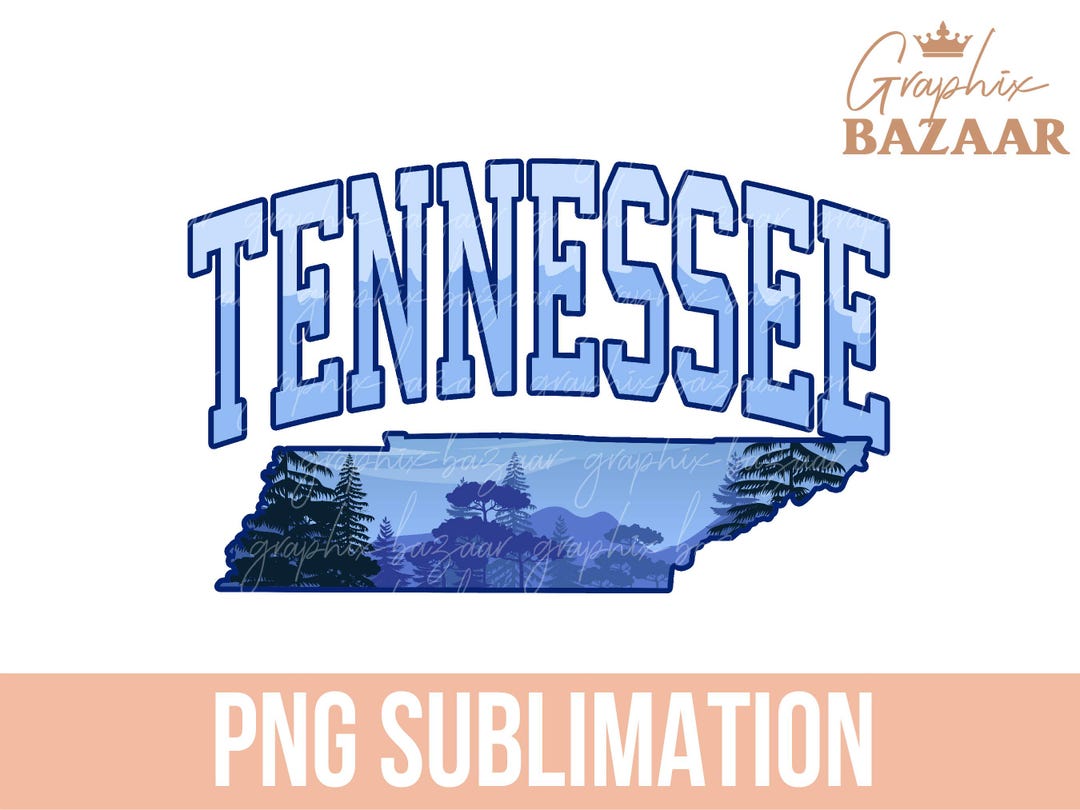 Tennessee State PNG US Southern State Sublimation Tennessee Wilderness ...