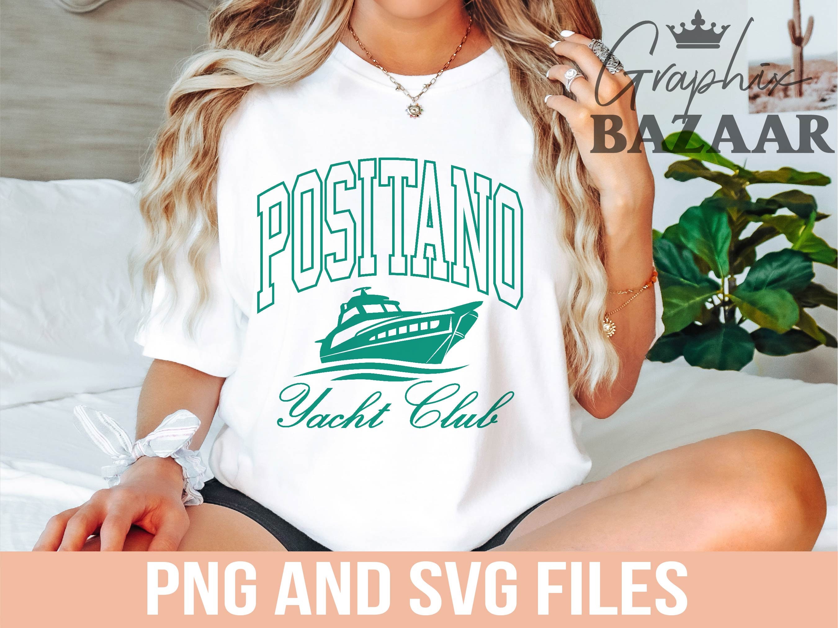 Positano Yacht Club PNG Italy Sublimation Design Green Positano Clipart ...