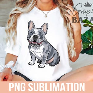 Blue Merle French Bulldog Clipart Blue Merle Frenchie Sublimation ...