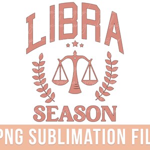 Libra Season PNG Libra Star Sign Sublimation Design Celestial PNG Beige ...