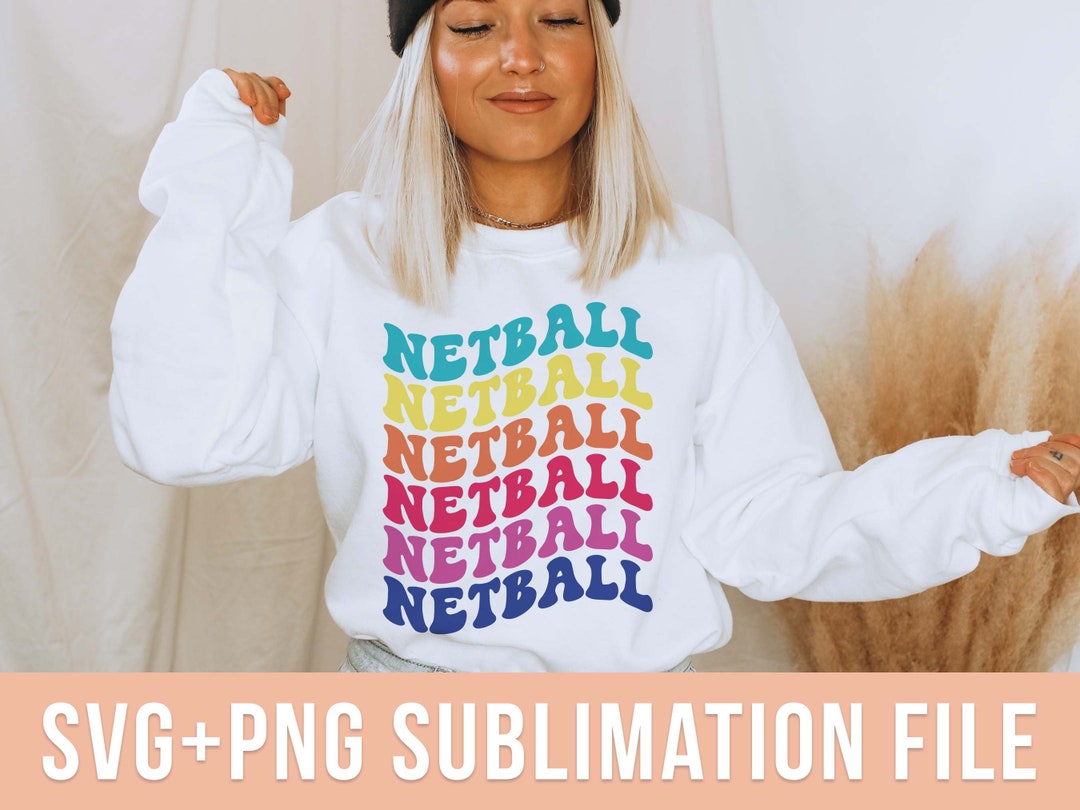 Netball PNG Rainbow Colored Netball Sublimation Design Netball - Etsy ...