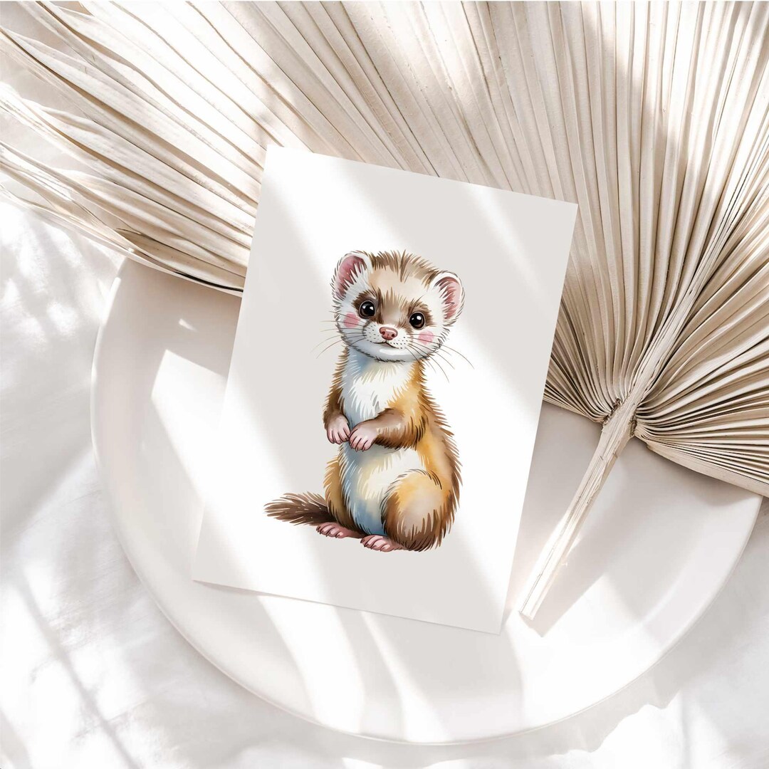 Watercolor Weasel Clipart High Resolution Weasel Watercolor PNG ...
