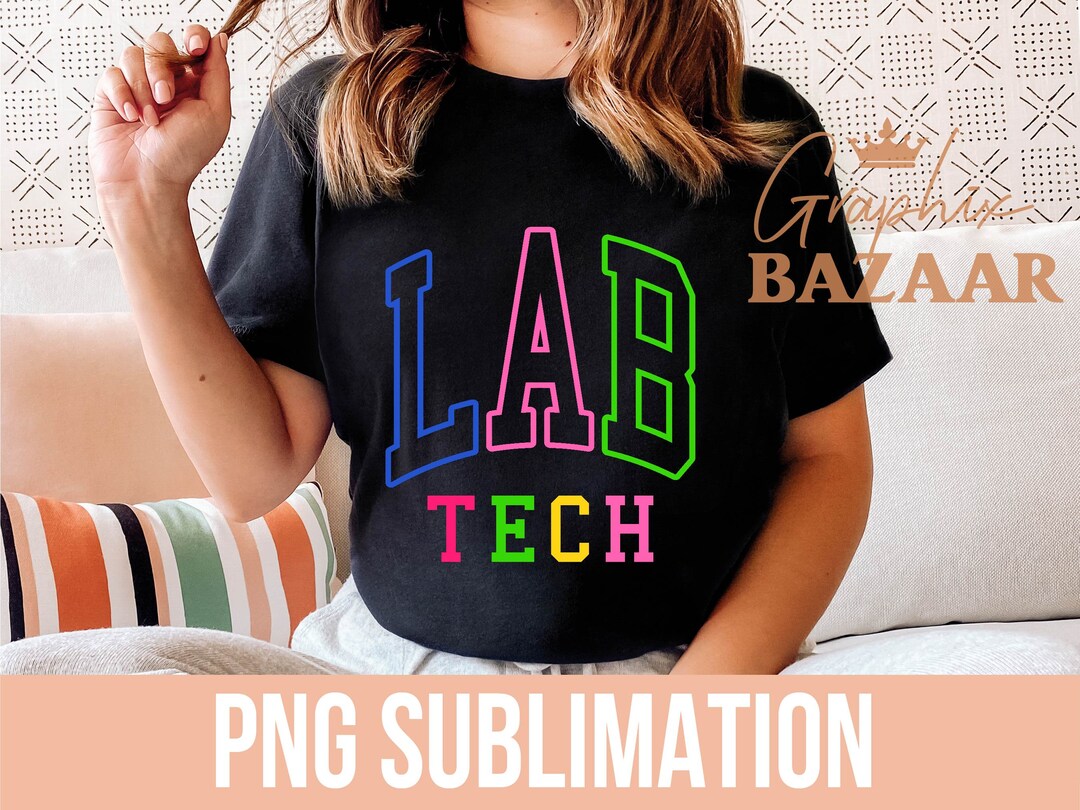 Lab Tech PNG Lab Technician Sublimation Design Multi Colored Laboratory ...