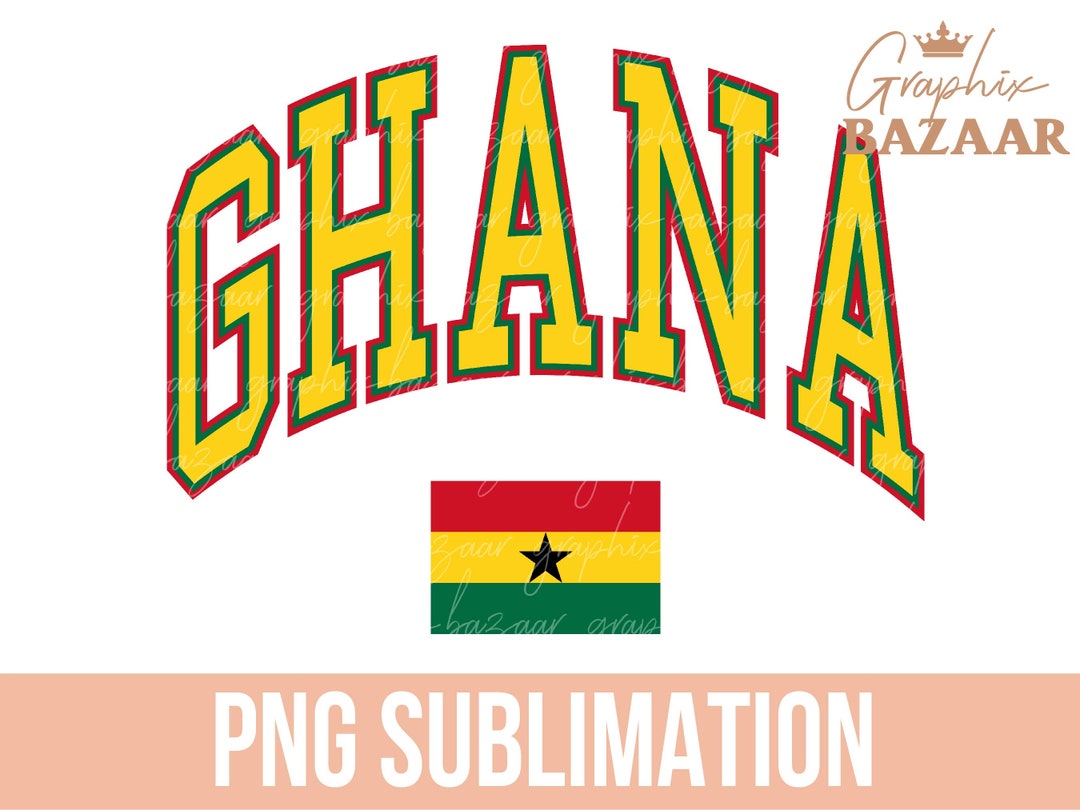 Ghana PNG Ghanaian Flag Sublimation Design Ghana Shirt Design Yellow ...
