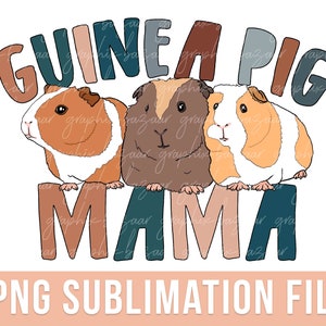 Guinea Pig Mama PNG Boho Guinea Pigs Sublimation File Cute Guinea Pig ...