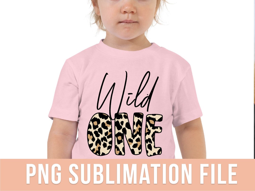 Wild One PNG Leopard Print Birthday Sublimation Design Funny 1st ...