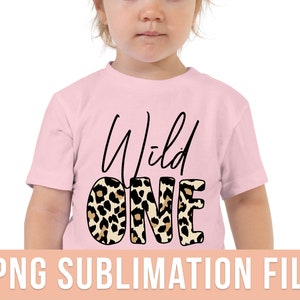 Wild One PNG Leopard Print Birthday Sublimation Design Funny 1st ...