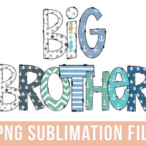 Big Brother PNG Digital Design Sublimation Designs - Etsy