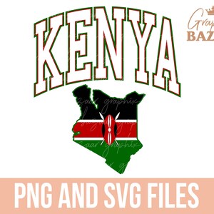 Kenya SVG Kenyan Flag Sublimation Design Kenya Shirt Design Black Red ...