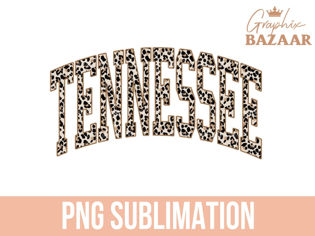 Tennessee PNG Leopard Print Tennessee US Southern State Sublimation ...