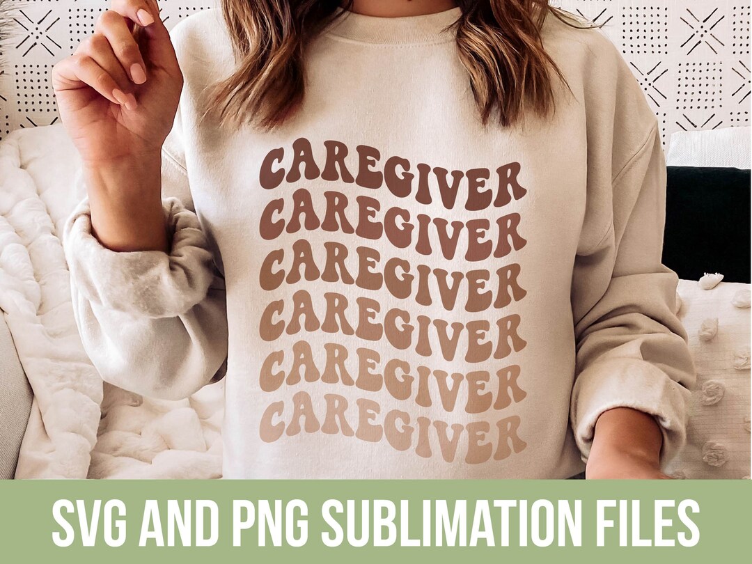 Caregiver SVG Coffee Gradient Health Care PNG Sublimation Design Care ...