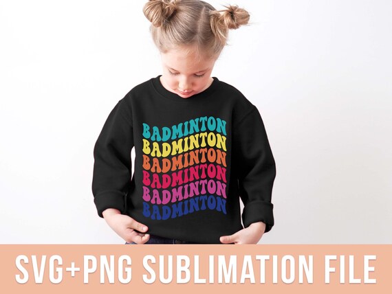 Badminton PNG Rainbow Colored Badminton Sublimation Design - Etsy