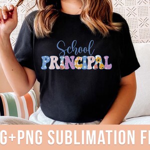 School Principal PNG School Principal Sublimation Design Boho Teacher ...