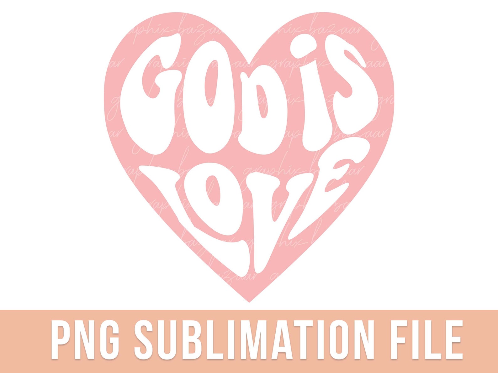 God is Love PNG Pink Heart Christian Sublimation Design Bible | Etsy