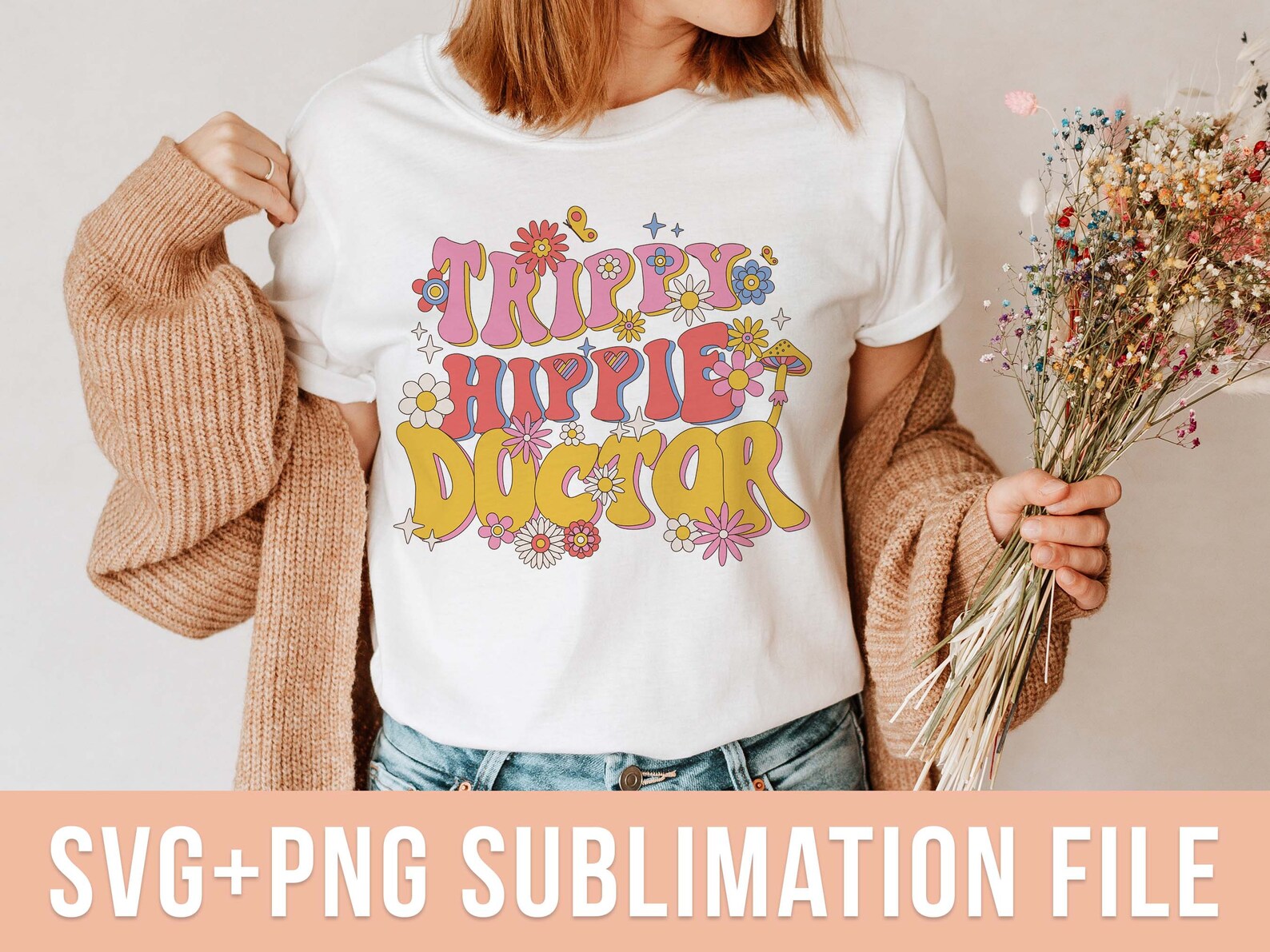 Trippy Hippie Doctor PNG Retro 70's Doctor Sublimation - Etsy