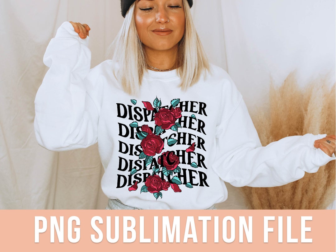 Floral Dispatcher PNG Red Rose Emergency Dispatcher Job Sublimation ...