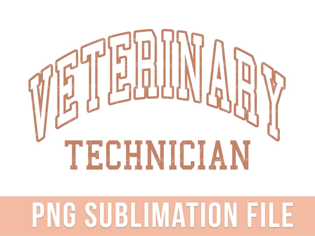 Veterinary Technician PNG Beige Preppy Veterinary Tech Sublimation Vet ...