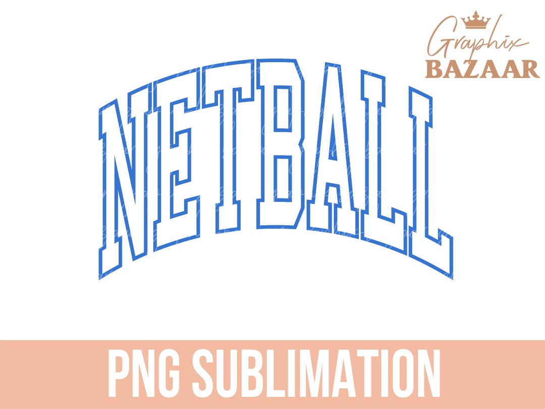 Netball PNG Blue Netball Sublimation Design Preppy Netball Shirt PNG ...