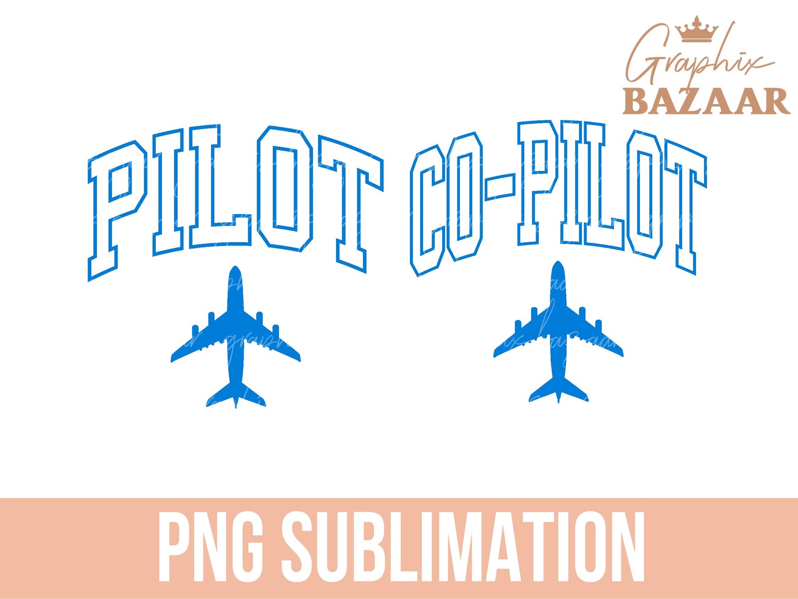 Pilot and Co-pilot PNG Matching Father & Son Pilot Sublimation Preppy ...
