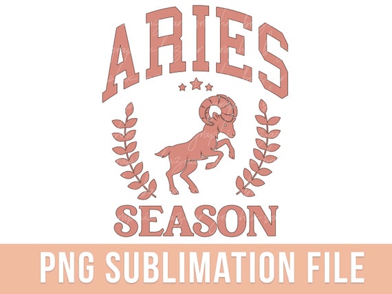 Aries Season PNG Aries Star Sign Sublimation Design Celestial | Etsy