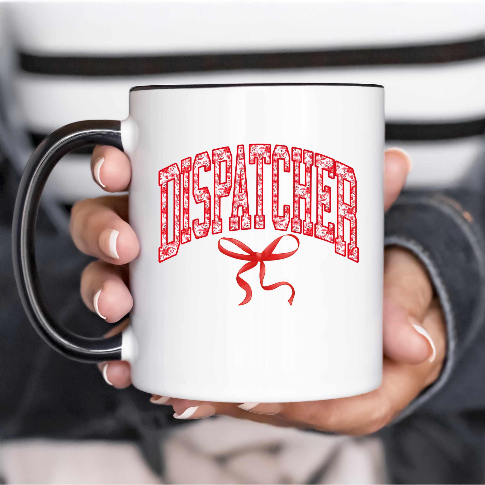 Dispatcher PNG Red Floral Emergency Dispatcher Sublimation Red Coquette ...
