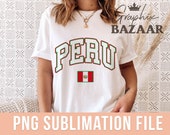 Peru PNG Peruvian Flag Sublimation Design Peru Shirt Design - Etsy