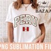 Peru PNG Peruvian Flag Sublimation Design Peru Shirt Design Red and ...