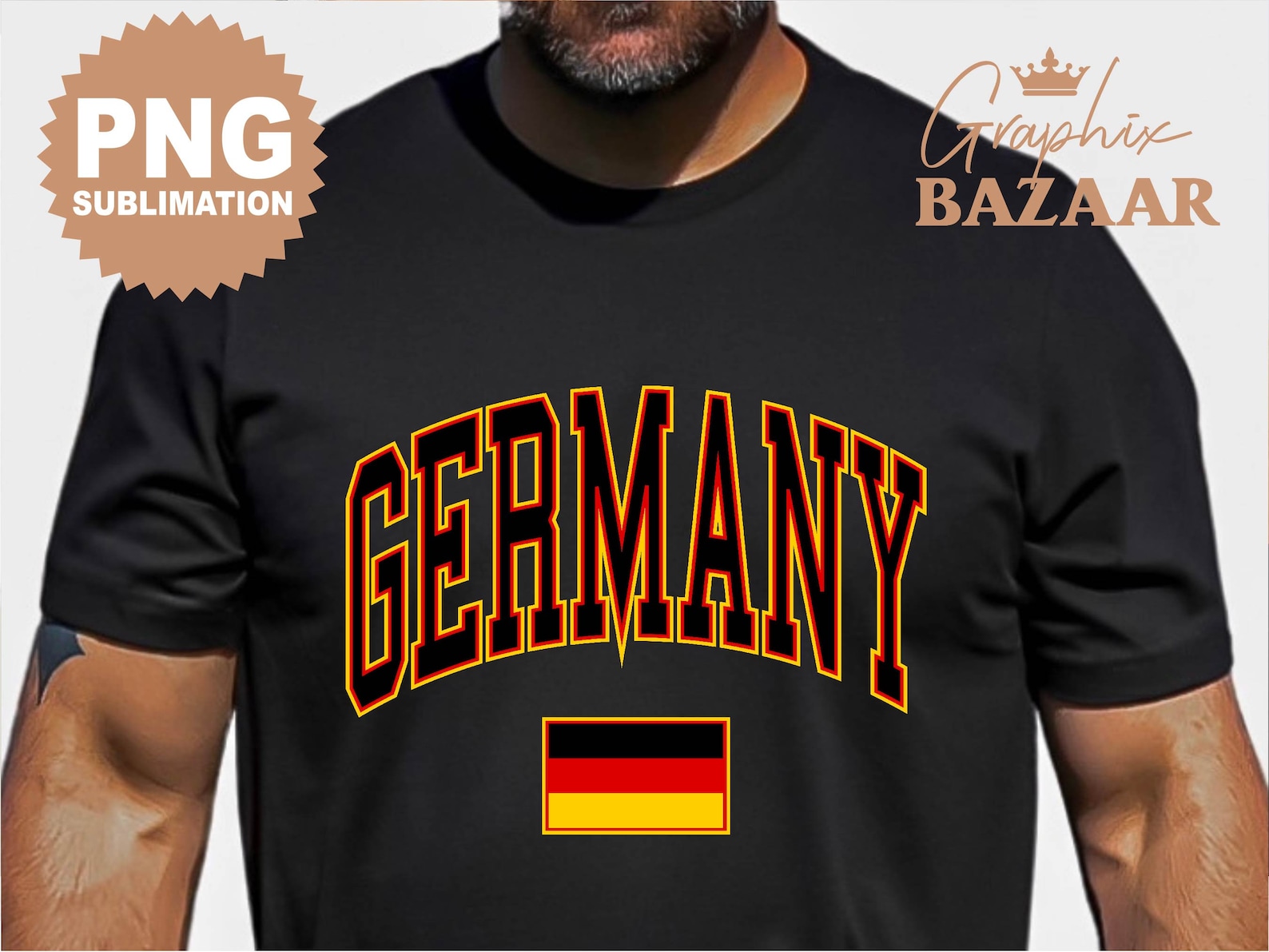 Germany PNG German Flag Sublimation Design Germany Shirt Design Black ...