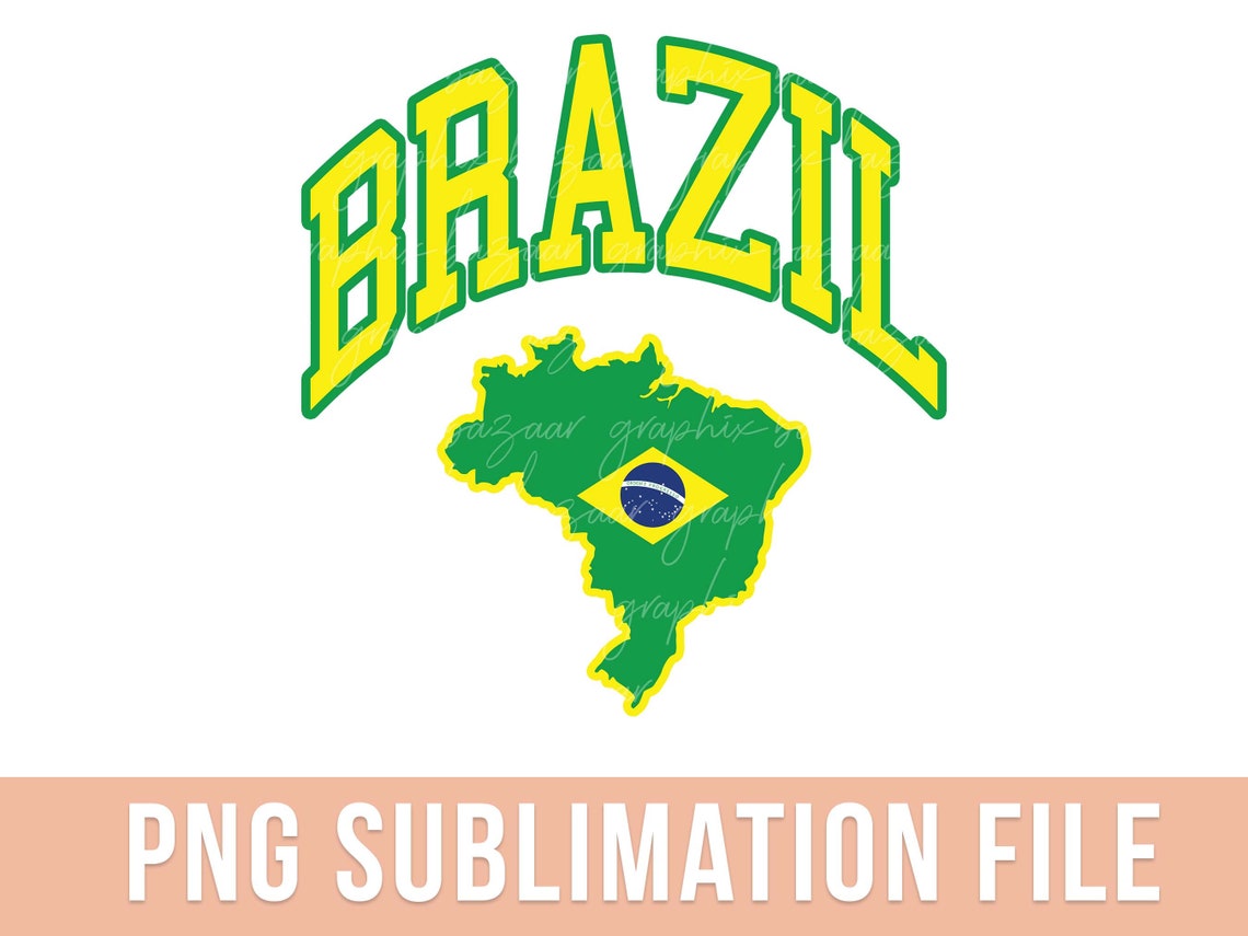 Brazil PNG Brazilian Map Sublimation Design Brazil Shirt Design Green ...