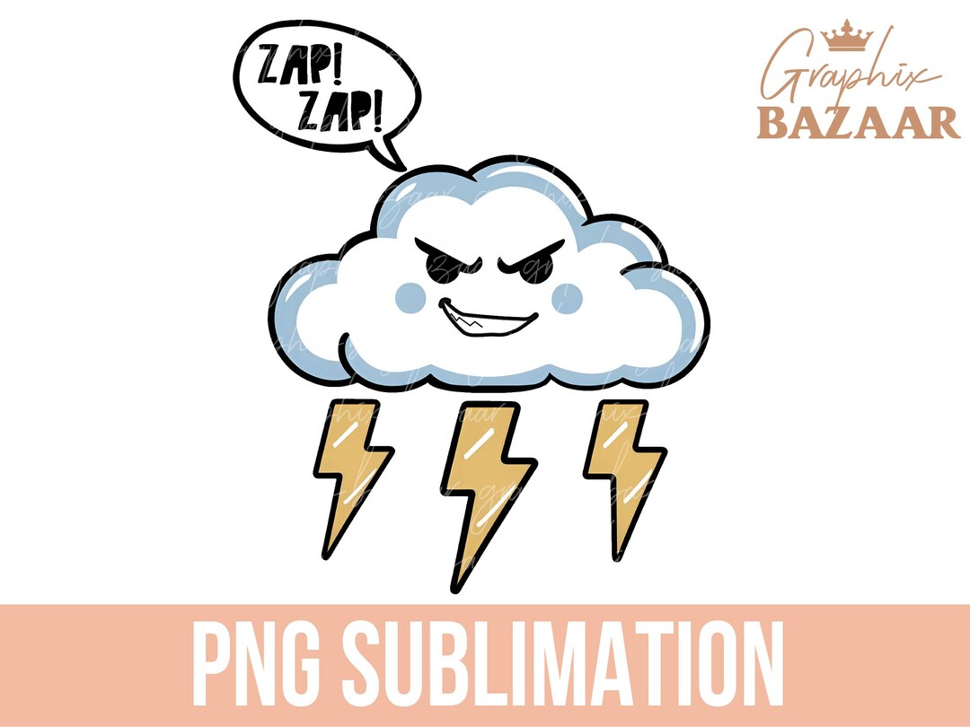 Angry Cloud Clipart Funny Cloud Sublimation Design Earth Day PNG Petty ...