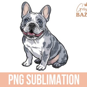 Blue Merle French Bulldog Clipart Blue Merle Frenchie Sublimation ...
