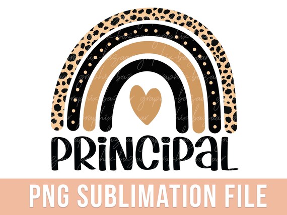 Principal PNG School Principal Sublimation Design Leopard | Etsy