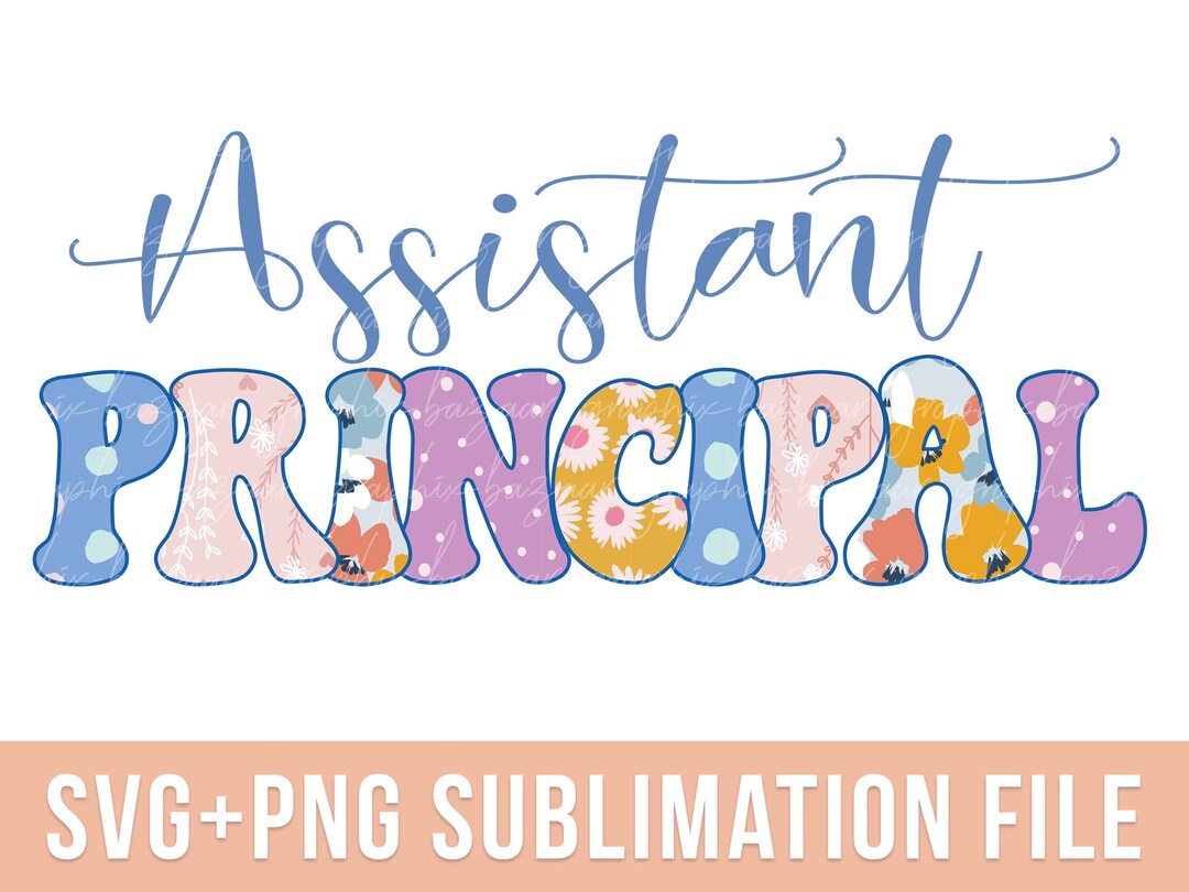 Assistant Principal PNG School Principal Sublimation Design Boho ...