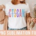 CT Scan Technologist PNG Radiology Sublimation Design Colorful CAT Scan ...