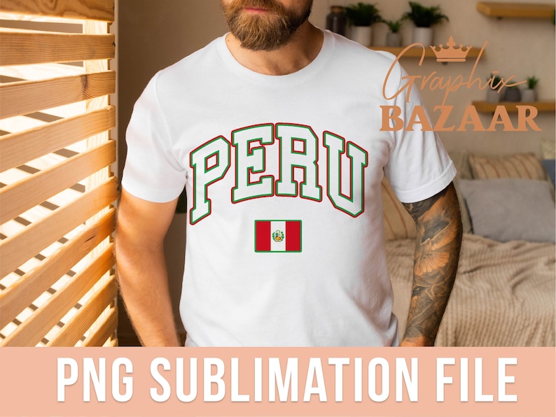 Peru PNG Peruvian Flag Sublimation Design Peru Shirt Design Red and ...
